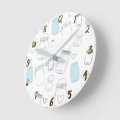 Rustic Country Mason Jars Round Clock | Zazzle