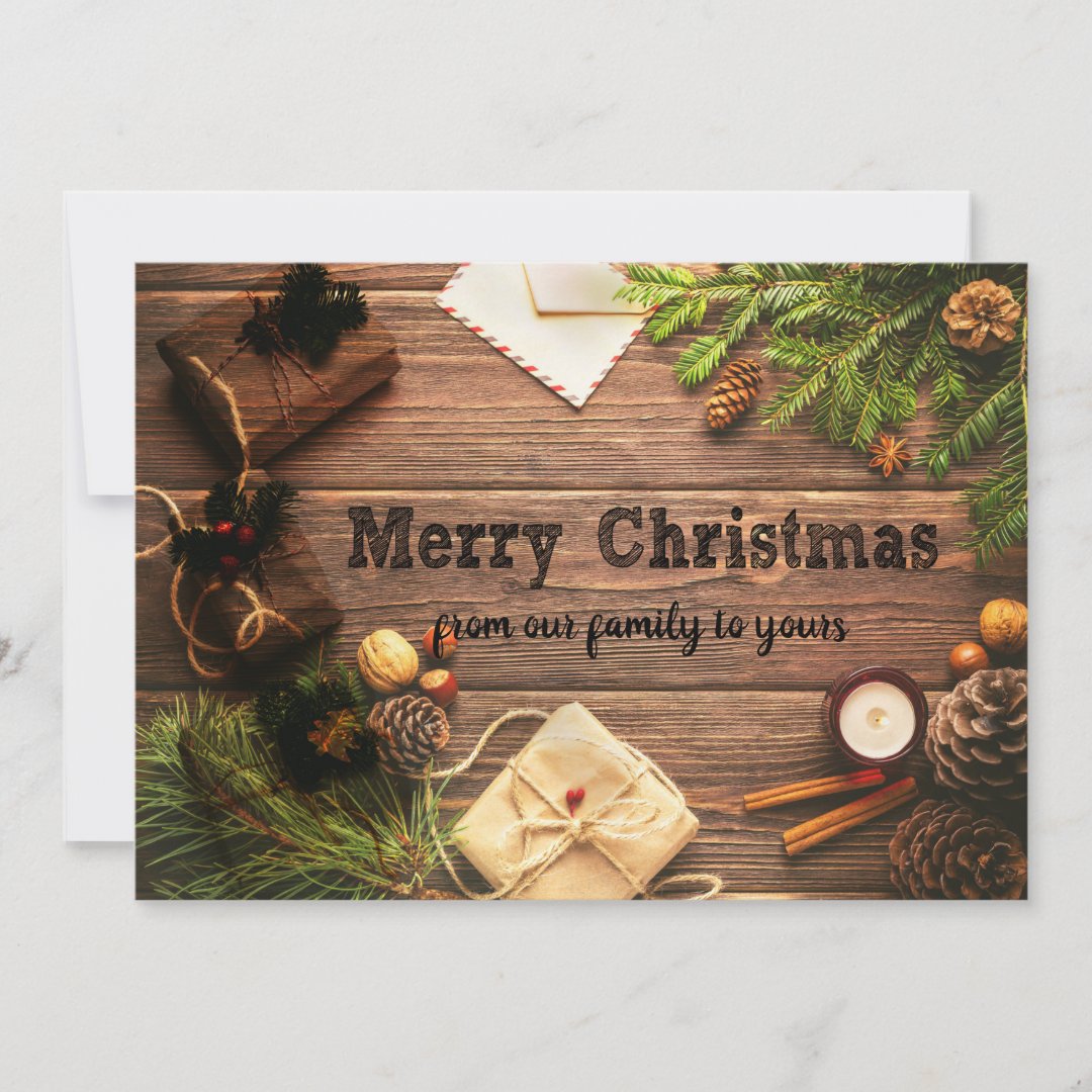 Rustic Country Merry-Christmas and Happy-New-Year Holiday Card | Zazzle