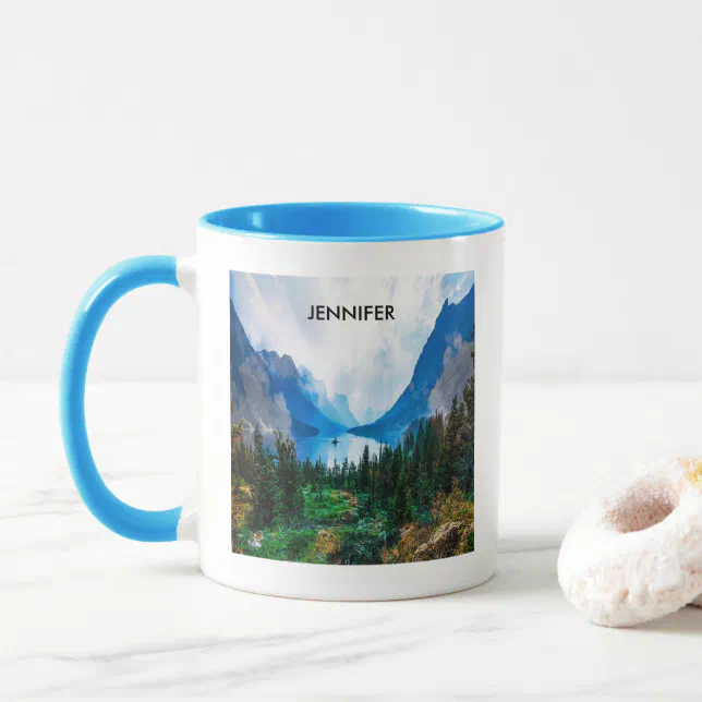 Rustic Country Mountains Nature Scene Photography Mug | Zazzle