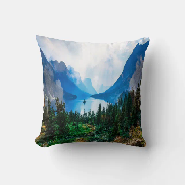 Rustic Country Mountains Scenic Nature Throw Pillow | Zazzle
