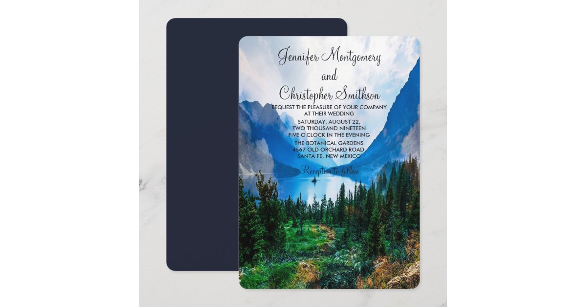 Rustic Country Mountains Scenic Nature Wedding Invitation | Zazzle