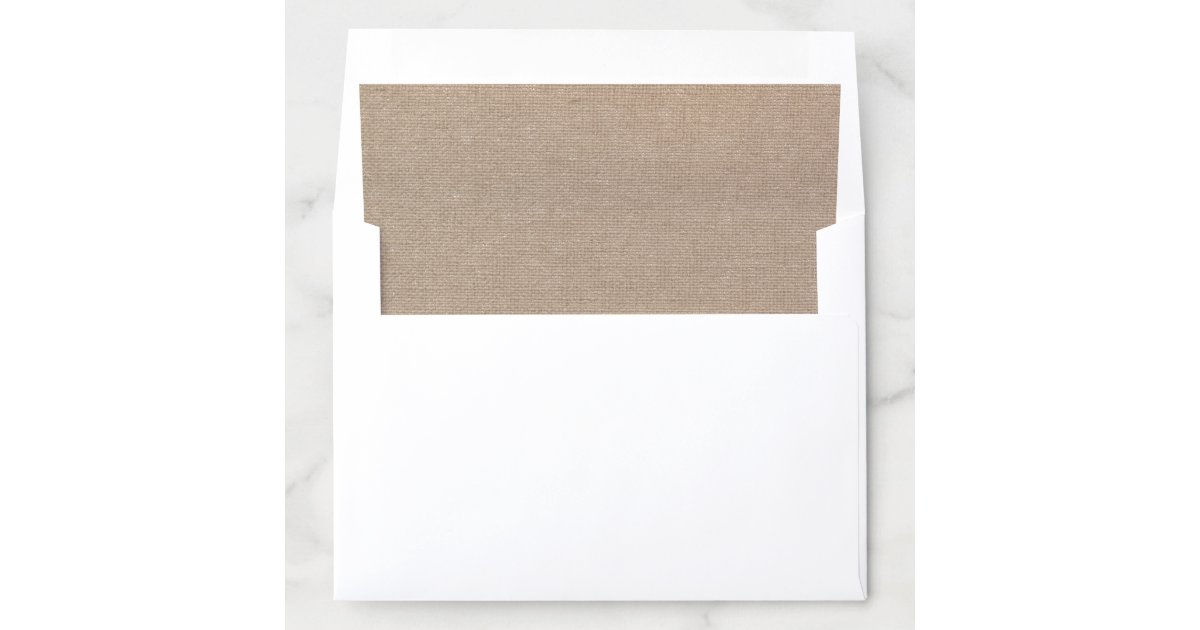 Rustic Country Natural Burlap Envelope Liner | Zazzle