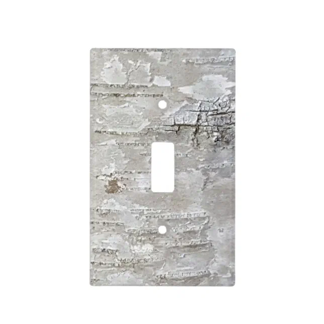 Rustic Country Nature White Birch Bark Photo Light Switch Cover | Zazzle