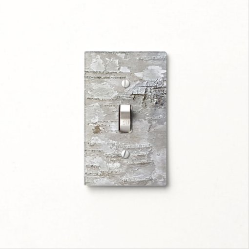 Rustic Country Nature White Birch Bark Photo Light Switch Cover | Zazzle