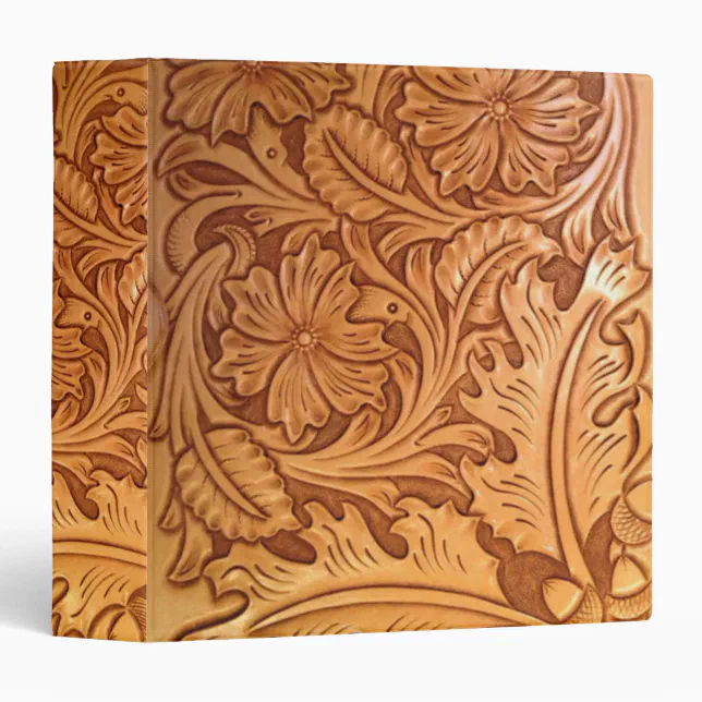 rustic country old west cowboy western leather 3 ring binder | Zazzle