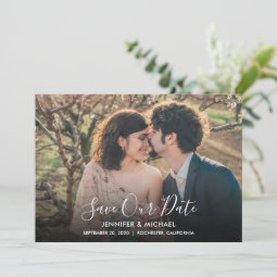 Rustic country photo wedding Save the Date card | Zazzle