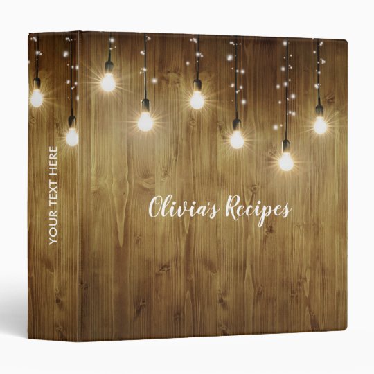 Rustic Country Recipe Binder Book | Zazzle.com