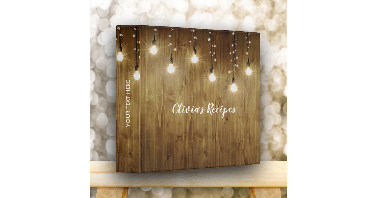 Rustic Country Recipe Binder Book | Zazzle