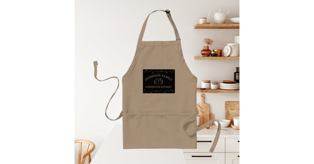Rustic Country Red Gingham Black Chalkboard Adult Apron | Zazzle