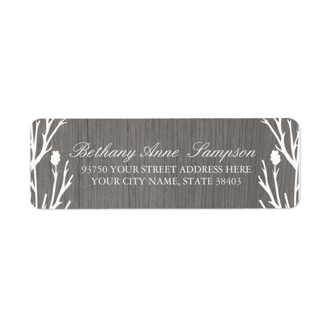 Rustic Country Return Address Labels | Zazzle