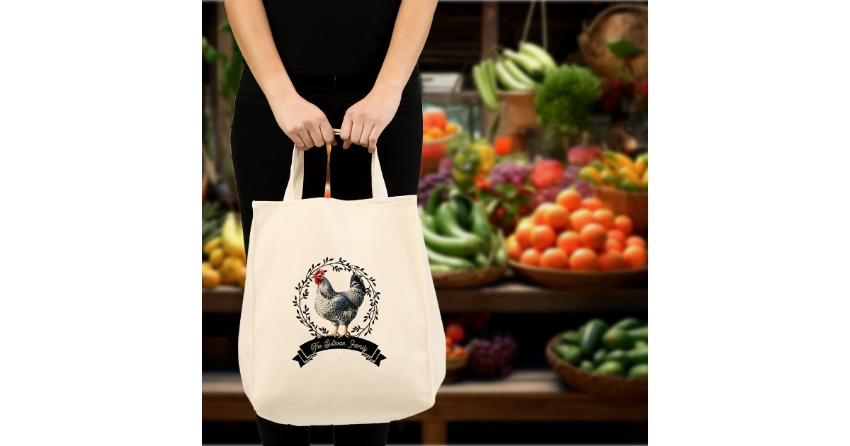 Rustic Country Rooster Chicken Tote Bag | Zazzle