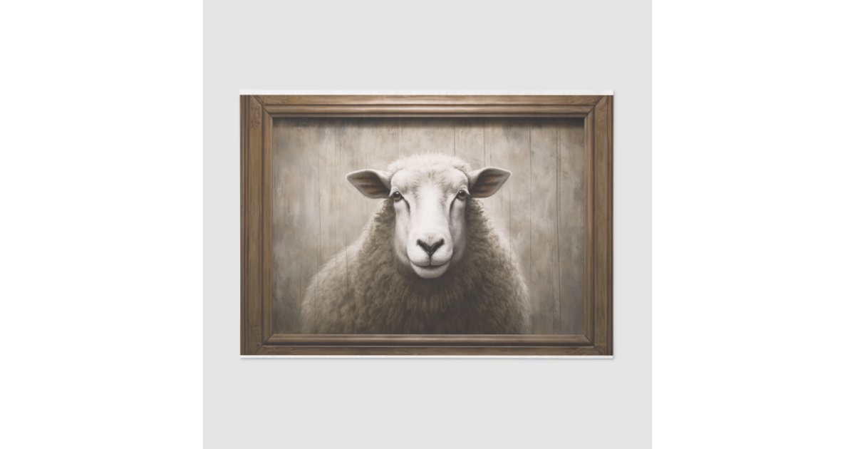 Rustic Country Sheep Ram Decoupage Tissue Paper | Zazzle