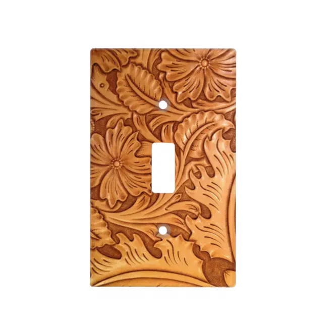 Rustic country southwest style western leather light switch cover | Zazzle