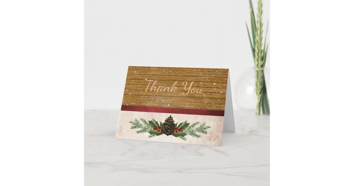 Rustic Country Thank You Card | Zazzle