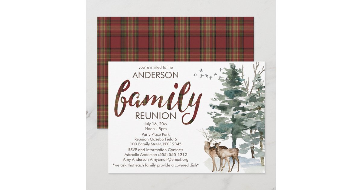 Rustic Country Tree Family Reunion Invitation | Zazzle