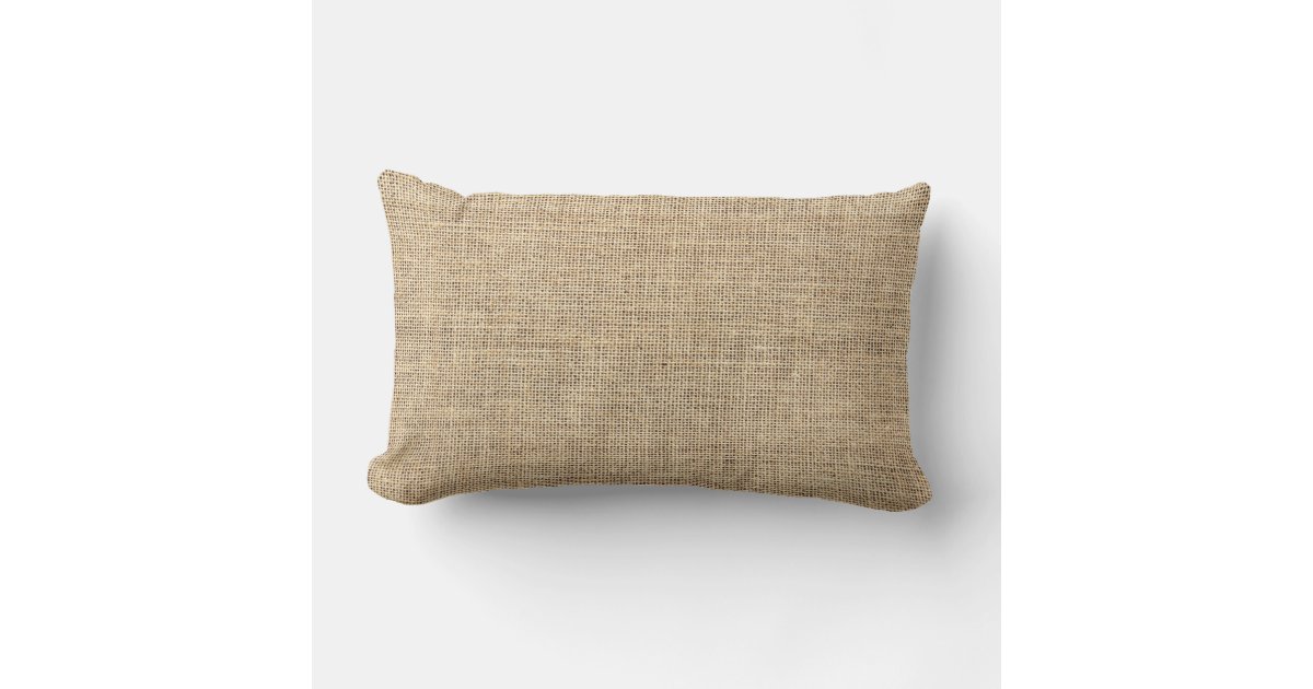 Rustic Country Vintage Burlap Lumbar Pillow | Zazzle