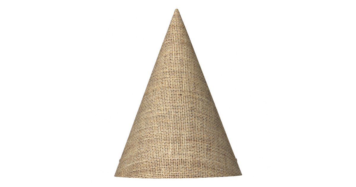 Rustic Country Vintage Burlap Party Hat | Zazzle