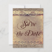 Rustic Country Vintage Save the Date Cards | Zazzle