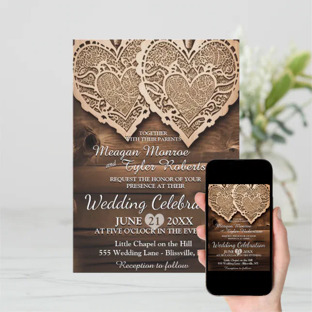 Rustic Country Wedding Invitation | Zazzle