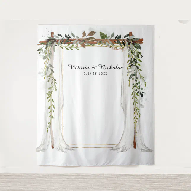 Rustic Country Wedding Photo Booth Backdrop | Zazzle