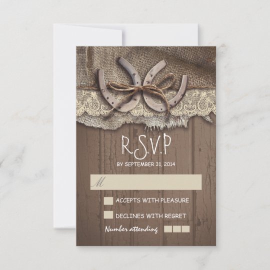 Rustic country wedding RSVP cards | Zazzle.com