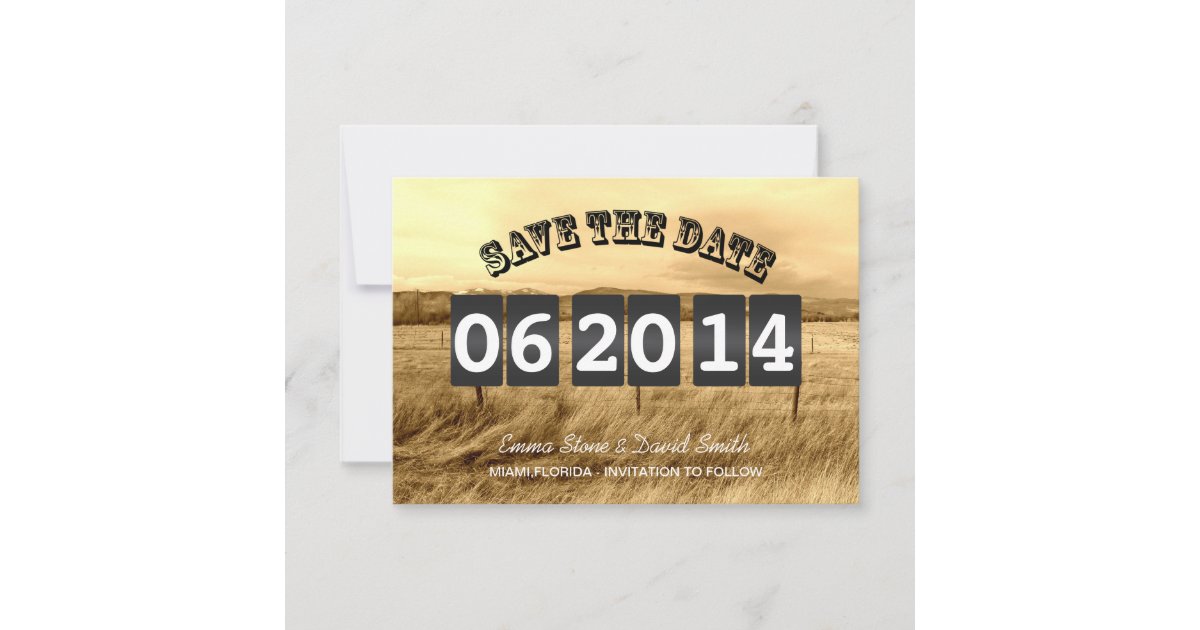 Rustic Country Wedding Save the Date Announcements | Zazzle