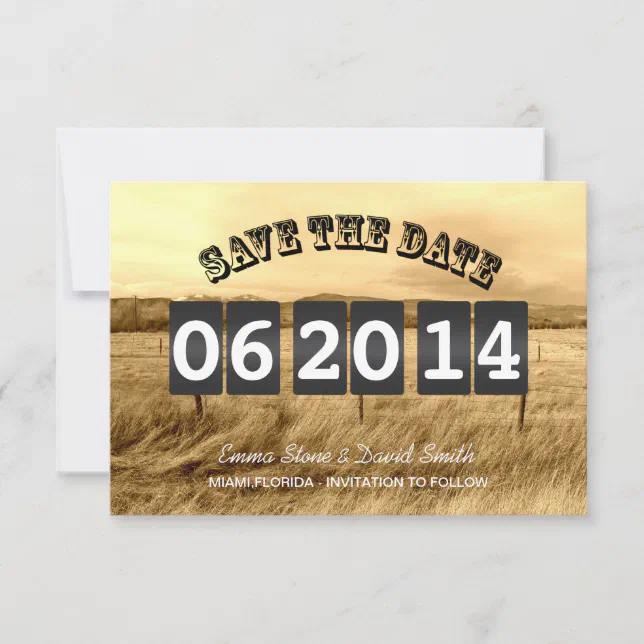 Rustic Country Wedding Save the Date Announcements | Zazzle
