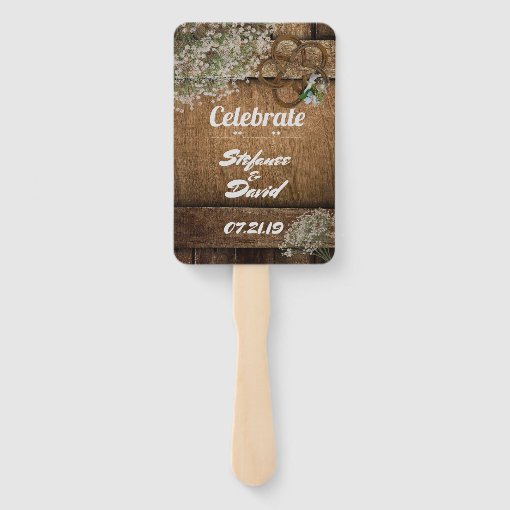 Rustic Country Wedding Set of Fans | Zazzle