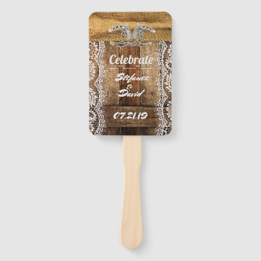 Rustic Country Wedding Set of Fans | Zazzle