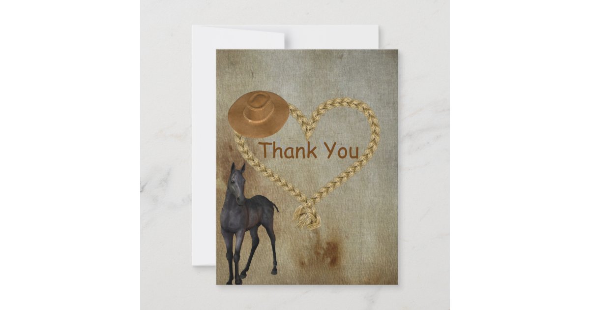RUSTIC Country Western Thank You | Zazzle
