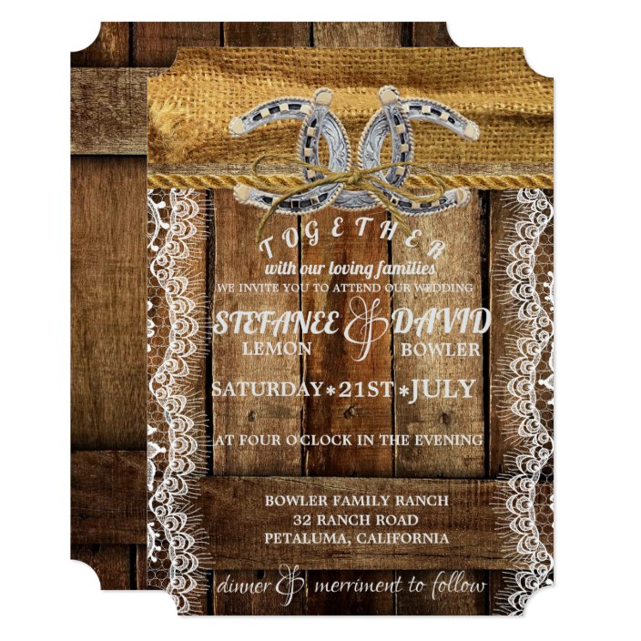 Rustic Country Western Wedding Invitations | Zazzle.com