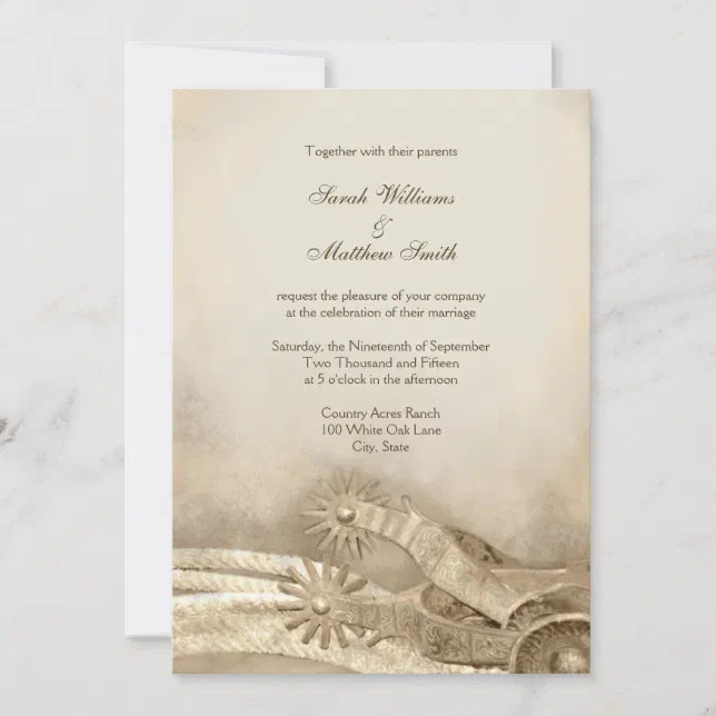 Rustic Country Western Wedding Invitations | Zazzle