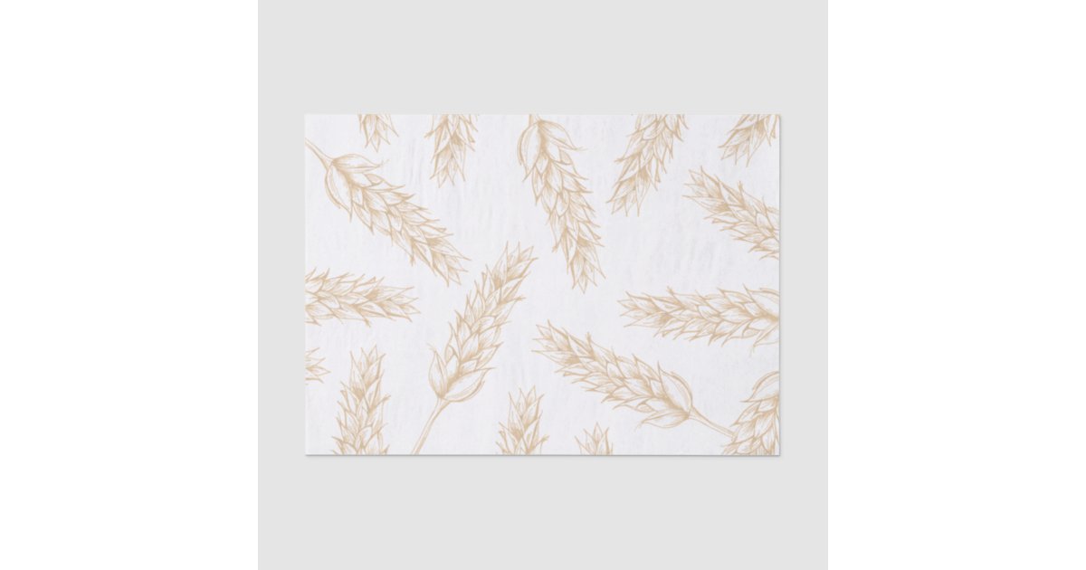 Rustic Country Wheat Stalks Tissue Paper | Zazzle