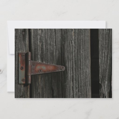 Rustic Country Wood Barn Door Wedding Invitation | Zazzle
