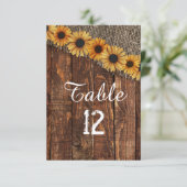 Rustic Country Wood & Burlap Wedding Table Numbers | Zazzle