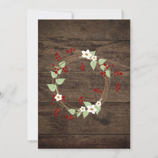 Rustic Country Wood Christmas Party Invitation | Zazzle