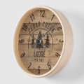 Rustic Country Wood Forest Trees Personalized Clock | Zazzle