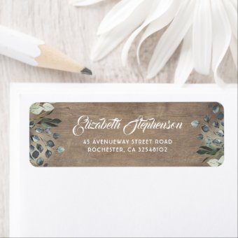 Rustic Country Wood Greenery Label | Zazzle