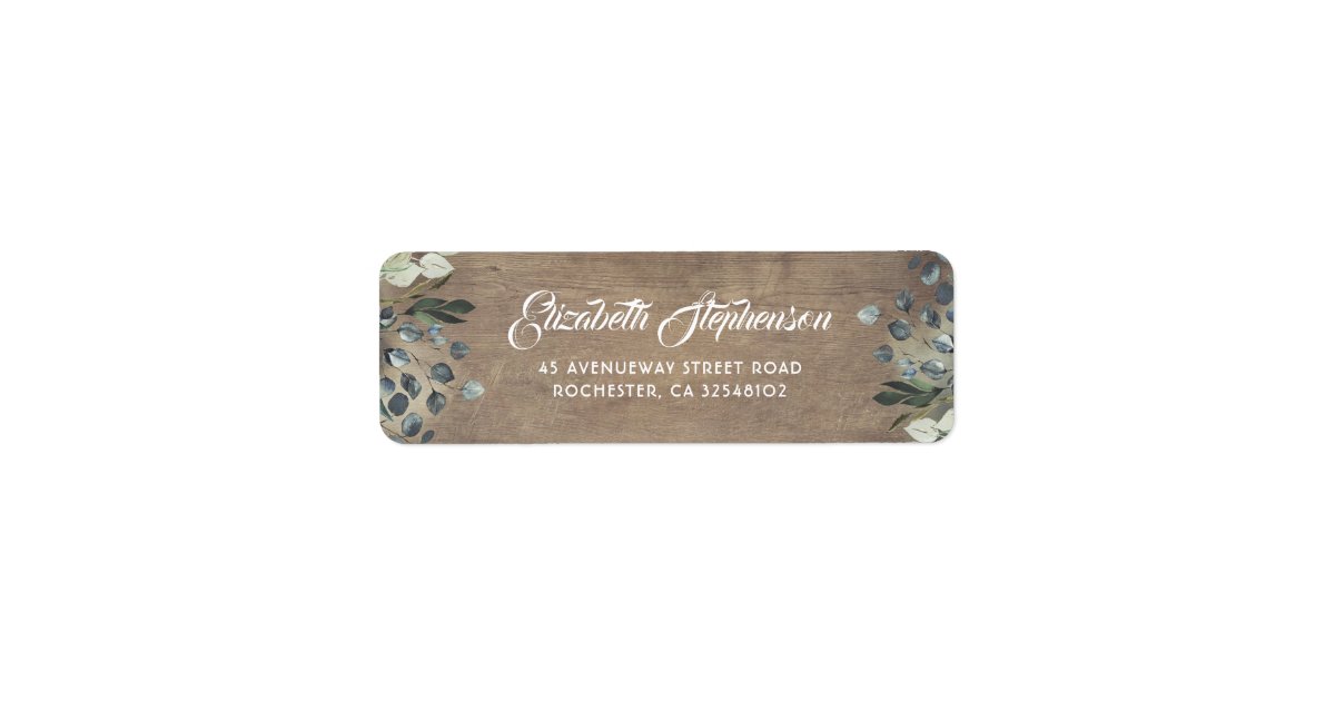 Rustic Country Wood Greenery Label | Zazzle