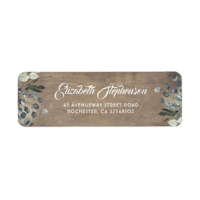 Rustic Country Wood Greenery Label | Zazzle