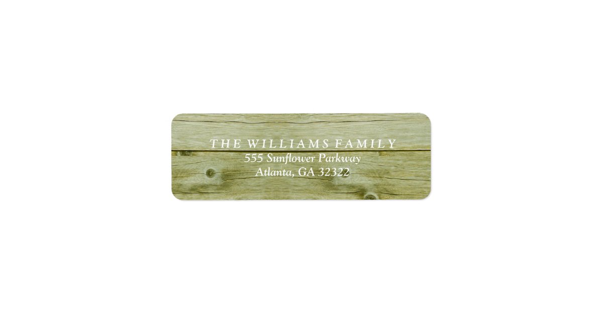 Rustic Country Wood Label | Zazzle