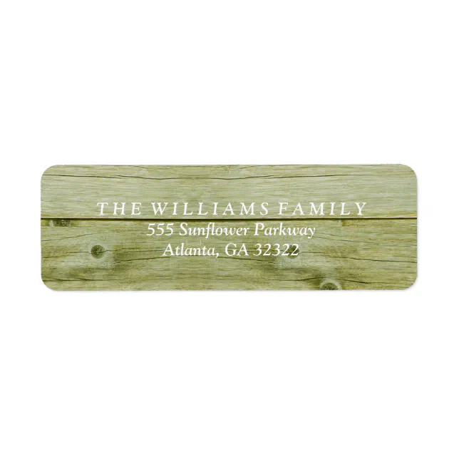 Rustic Country Wood Label | Zazzle
