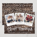 Rustic Country Wood Merry Christmas Photo Holiday Card | Zazzle