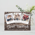 Rustic Country Wood Merry Christmas Photo Holiday Card | Zazzle
