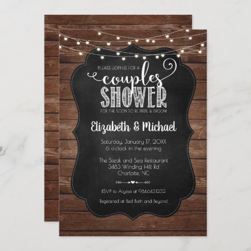 Rustic Couples Shower Invitation | Zazzle