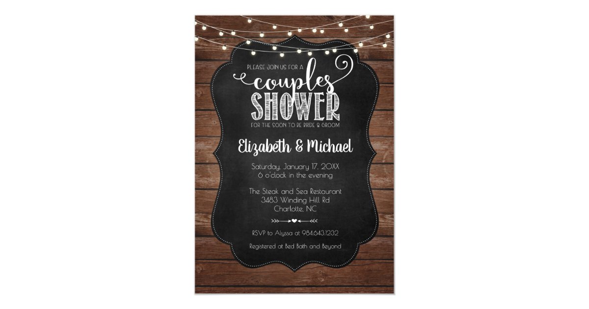 Rustic Couples Shower Invitation | Zazzle.com