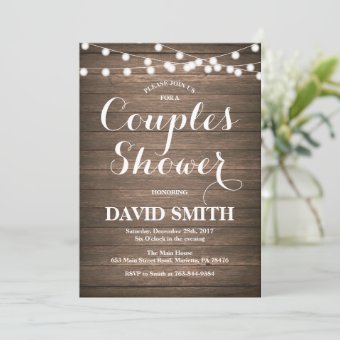 Rustic Couples Shower Invitation Card | Zazzle