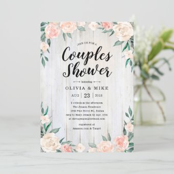 Rustic Couples Shower Invitations | Zazzle