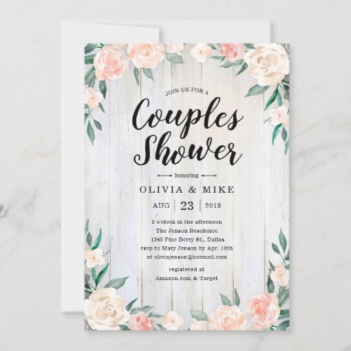 Rustic Couples Shower Invitations | Zazzle