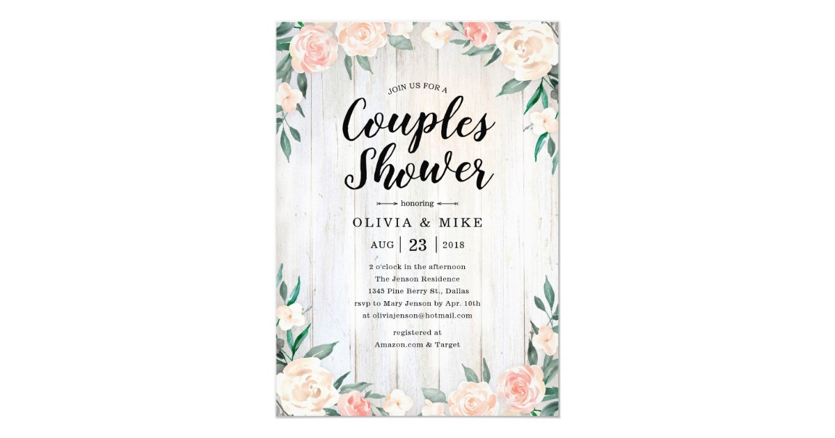 Rustic Couples Shower Invitations | Zazzle.com